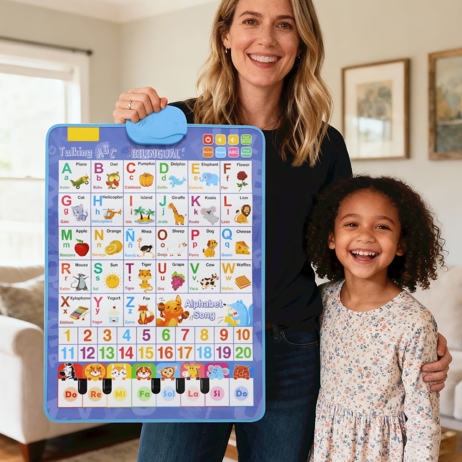 2025 New Interactive Talking Wall Chart – English & Spanish Poster with ...
