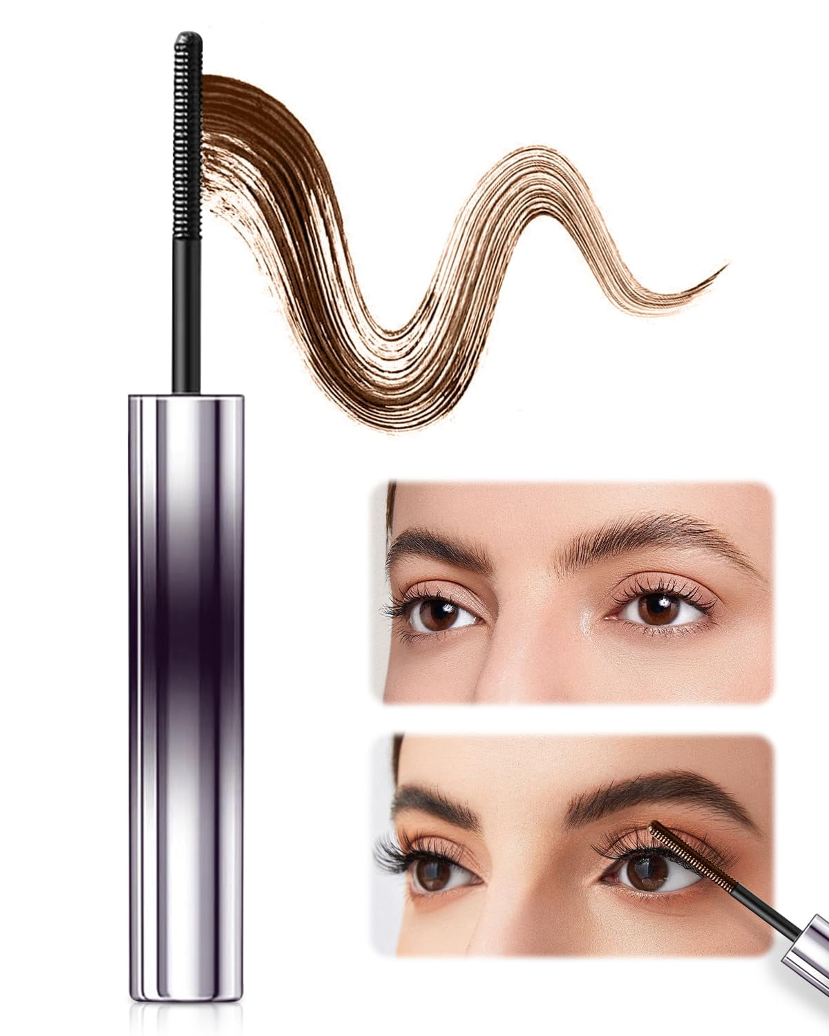 2025 New Iron Wand Mascara, Waterproof Brushless Metal Wand Mascara ...