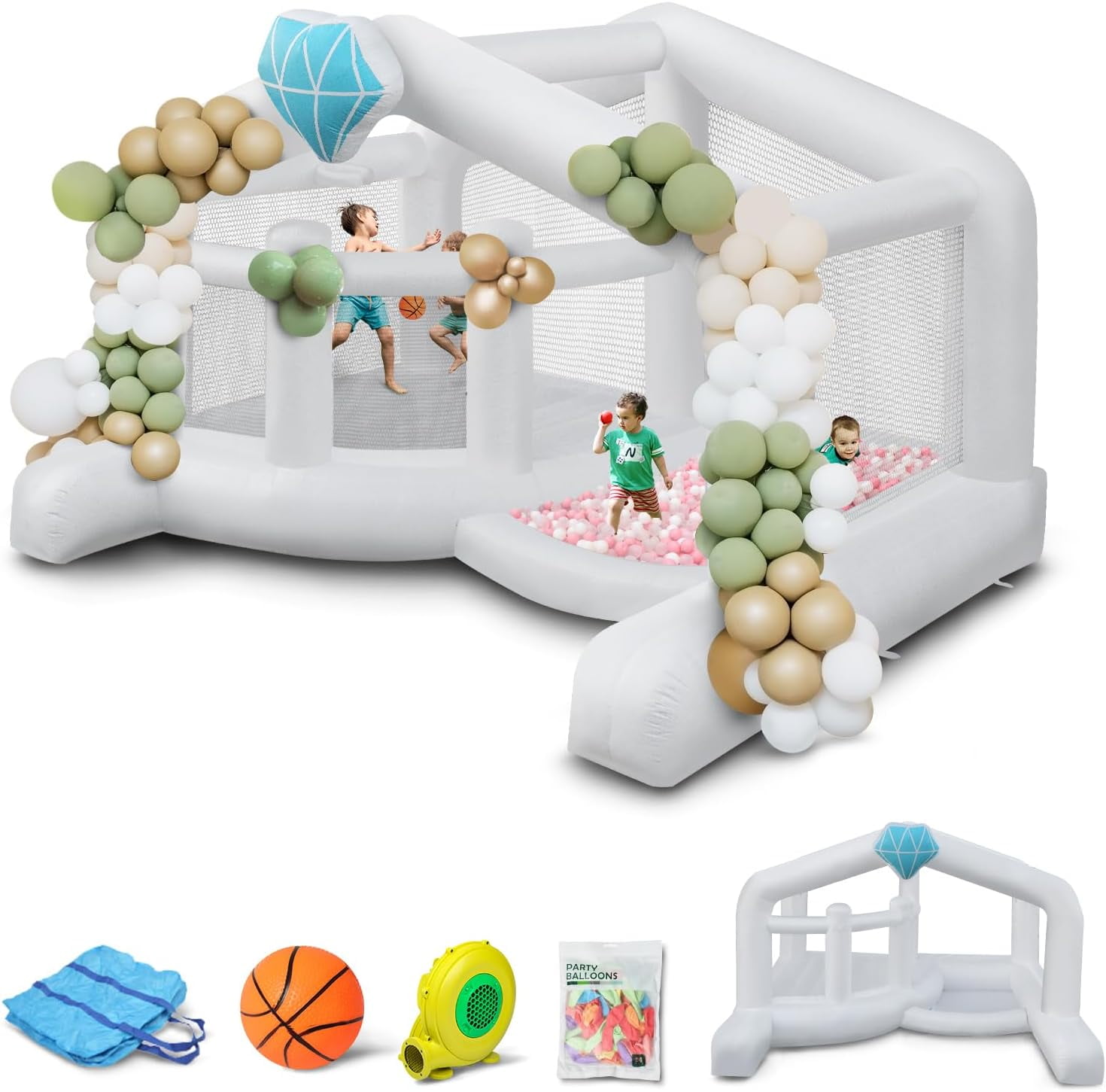 (2025 New) JOYMOR Giant Bounce House (13x10x8FT) w/Balloons for Outdoor ...