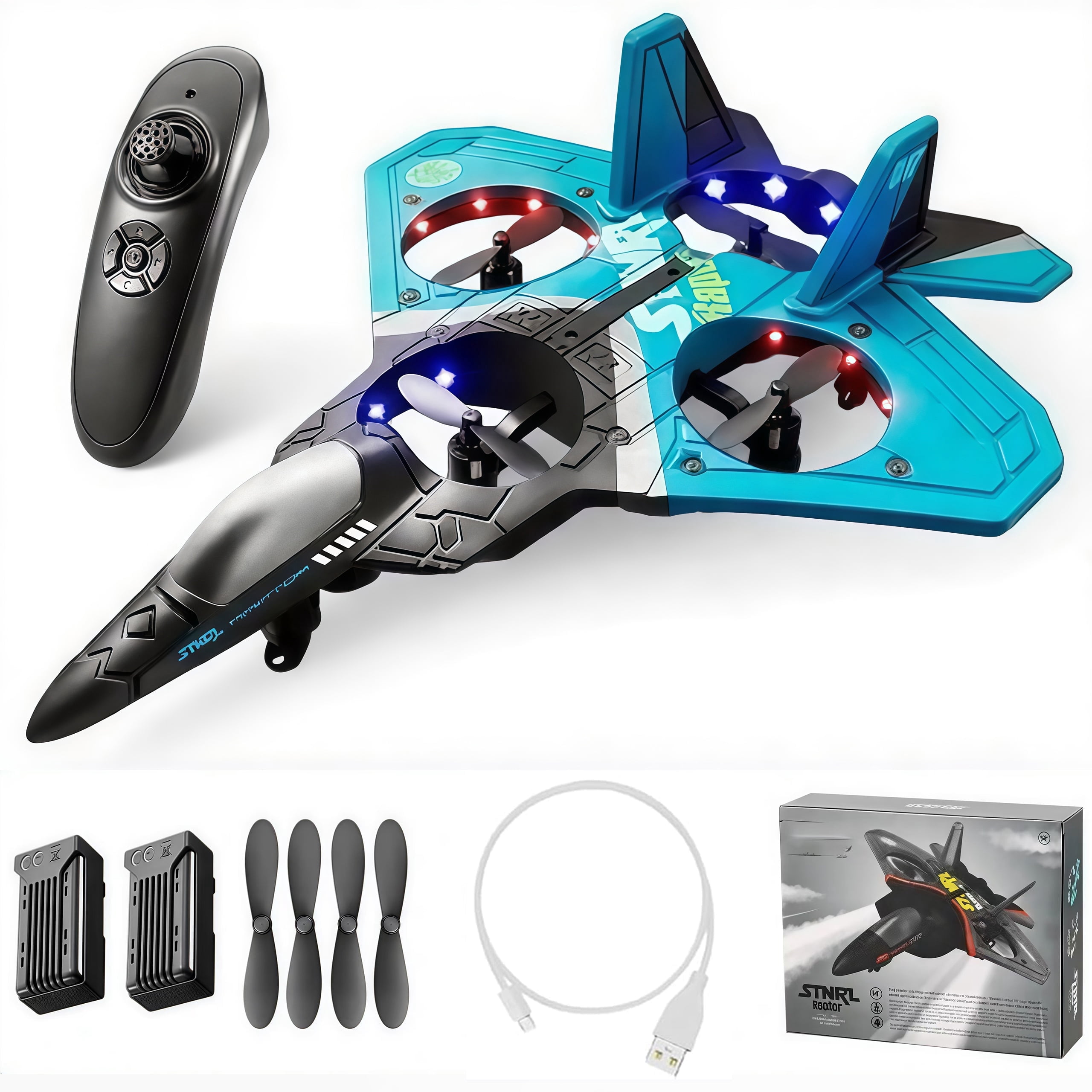 2026 New Jet Fighter Stunt RC Airplane, Durable Foam Lightweight Body，2 ...