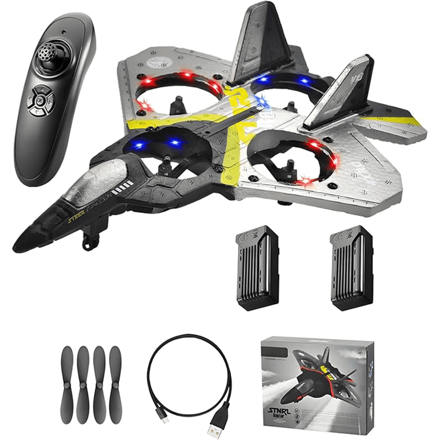 2025 New Jet Fighter Stunt RC Airplane, Durable Foam Lightweight Body，2 ...