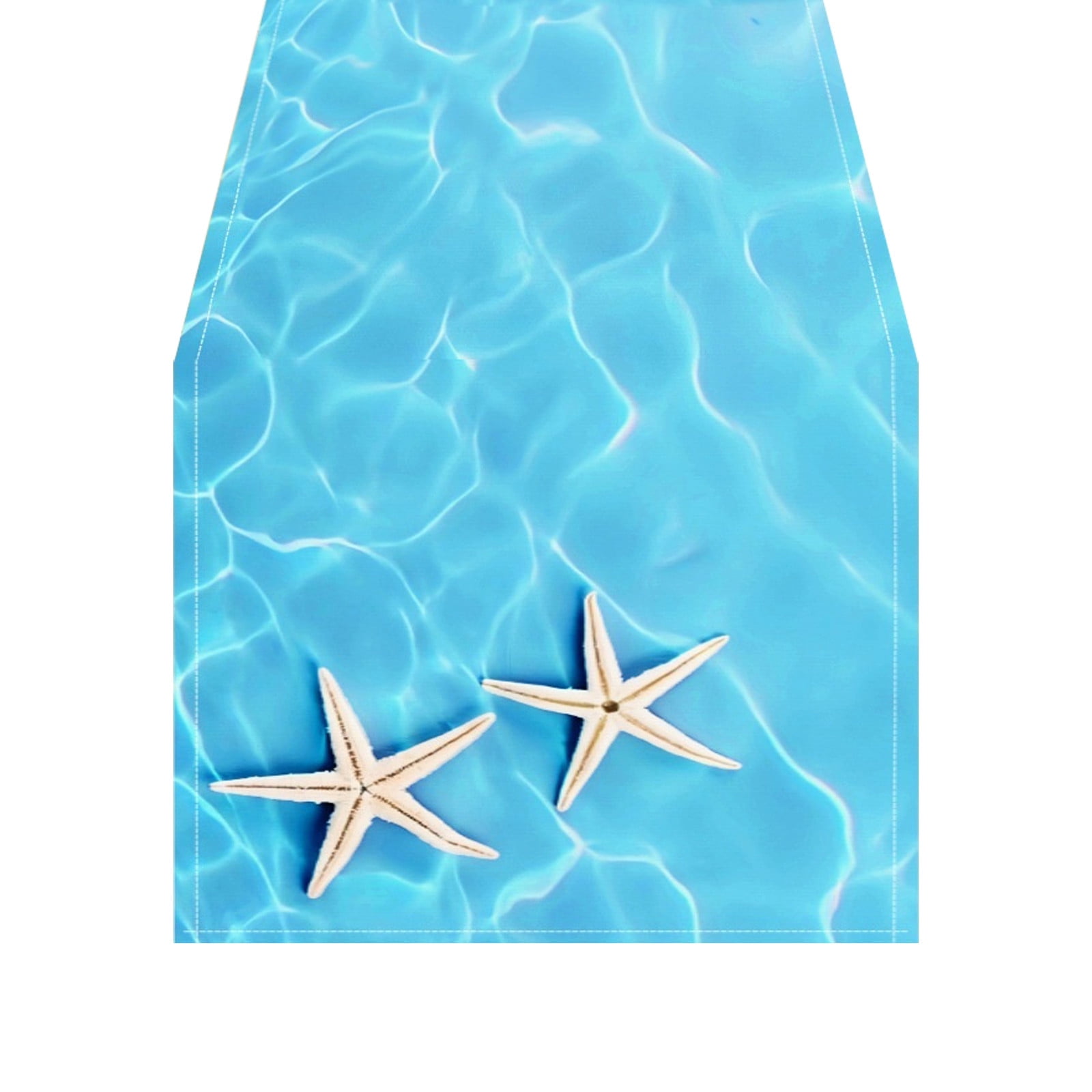 [2025 New] JieShu Ocean Themed Sky Blue Table Runner – Nautical Linen ...