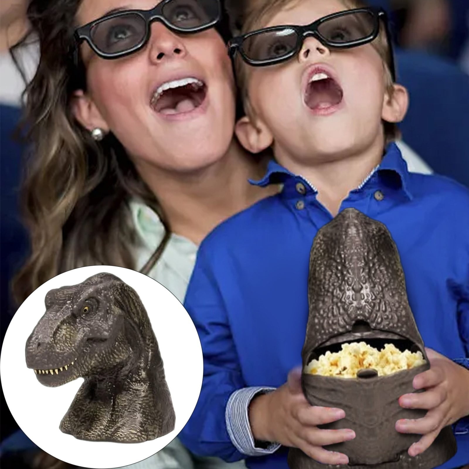 2025 New! Jurassic World Rebirth Movie Creative 3d T-Rex Popcorn Bucket ...