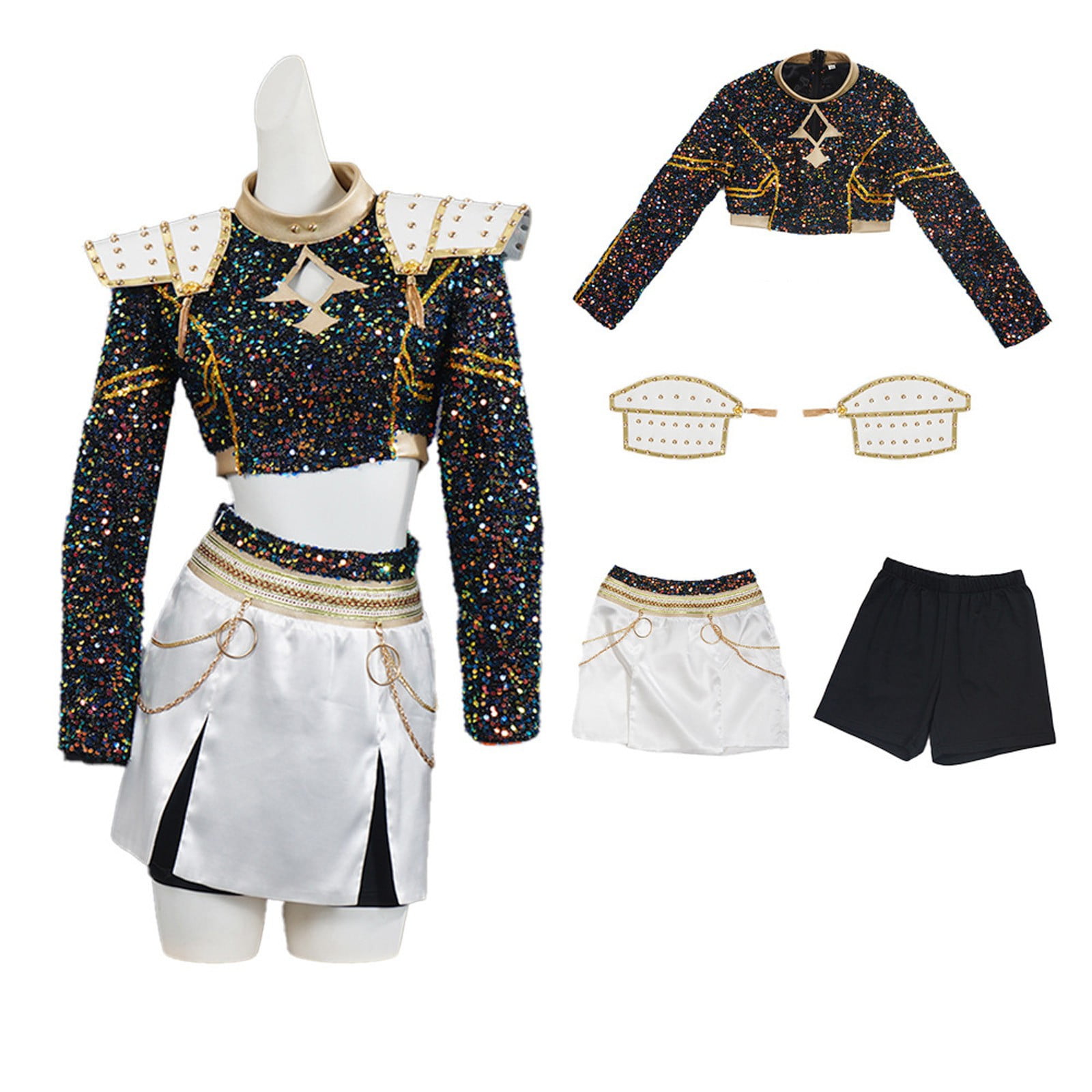 2025 New K+POP+Hunter Outsuits Party Clothes Suits 3-14 Years With ...