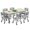 Tot Mate Children's Rectangular Table, Adjustable Height 21-30 Inches ...