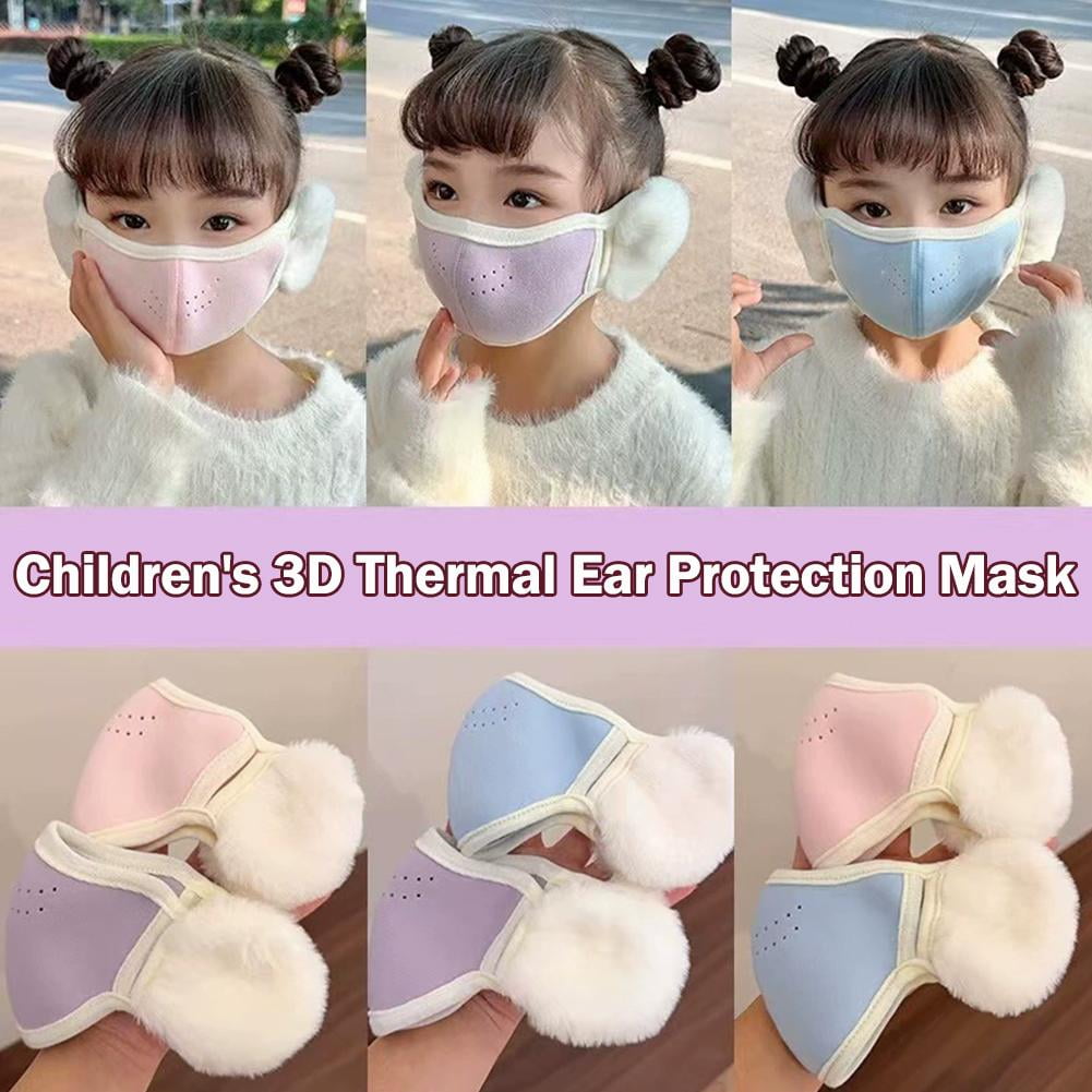 2025 New Kids Warm Cartoon Breathable Ear-Covering Winter Dust-Proof ...