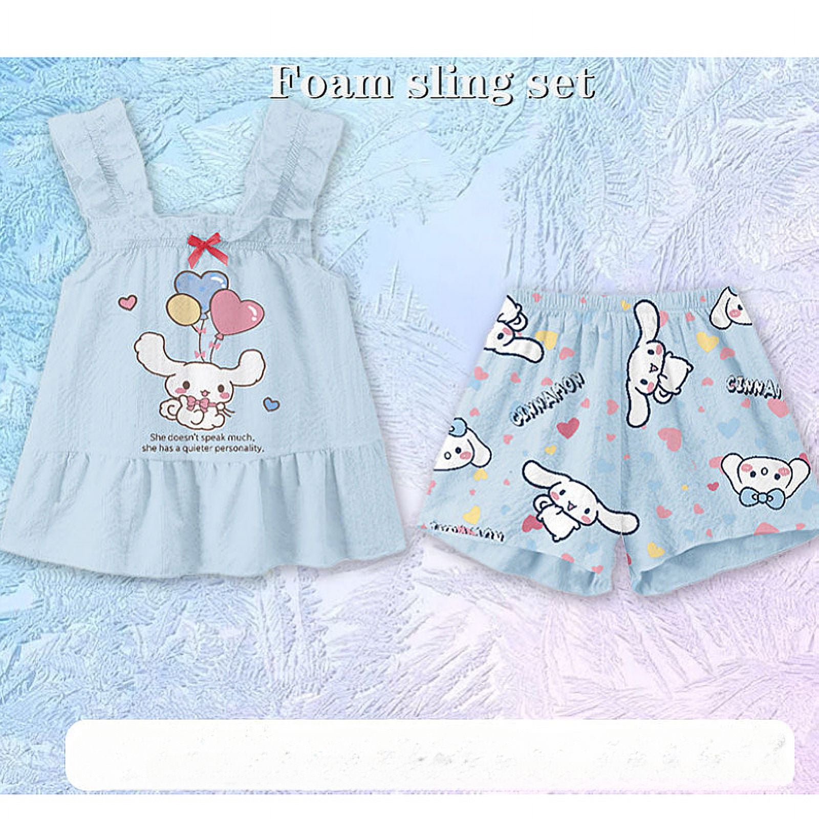 2025 New Kuromi Cinnamoroll Cartoon Pajamas Set Cute My Melody Summer ...
