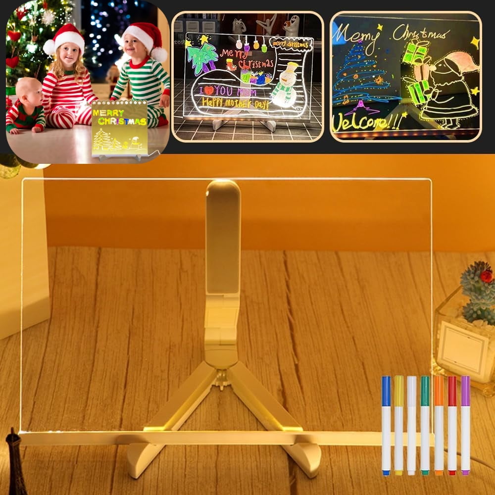 2025 New LED Note Board with Colors, Light Up Acrylic Message Board ...