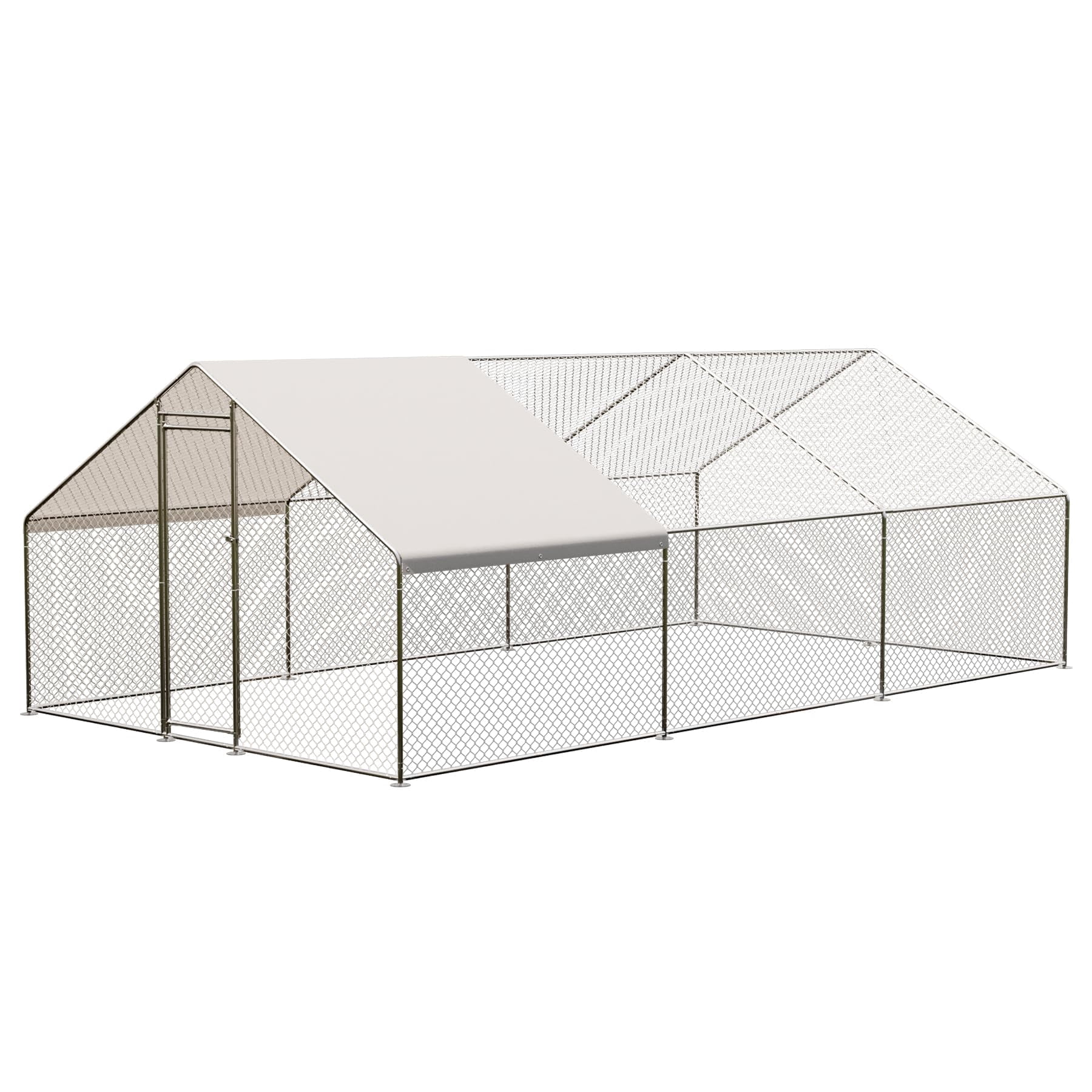 2025 New Large Metal Chicken Coop, 9.8x19.7x6.5 ft Chicken Cages for ...