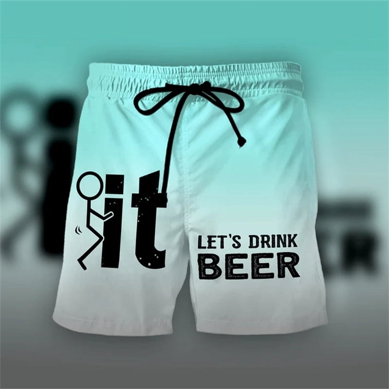 2025 New Letter Print Beach Shorts Cool Designs Funny Short Pants Quick ...