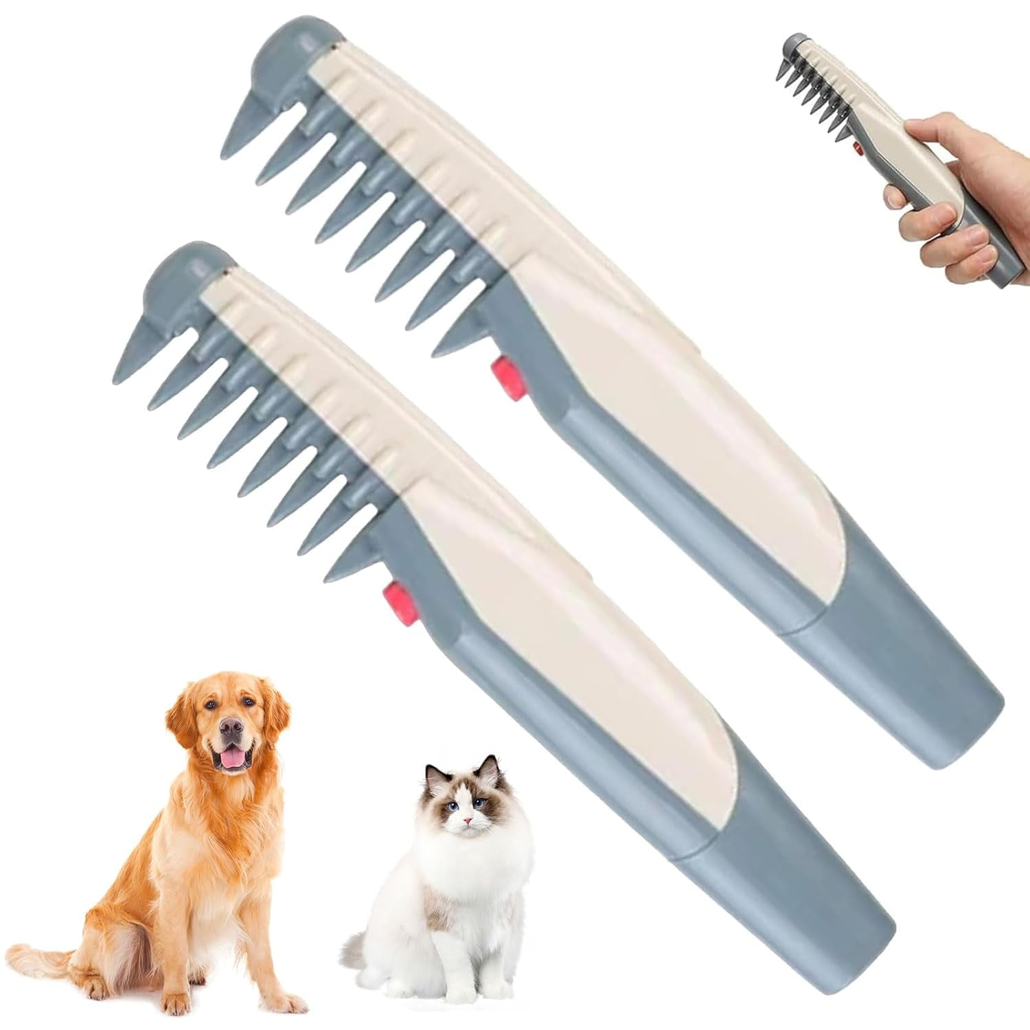 2025 New Lifweb Mataway E-Comb, 2 In 1 Knot Out Removal Pet Grooming ...