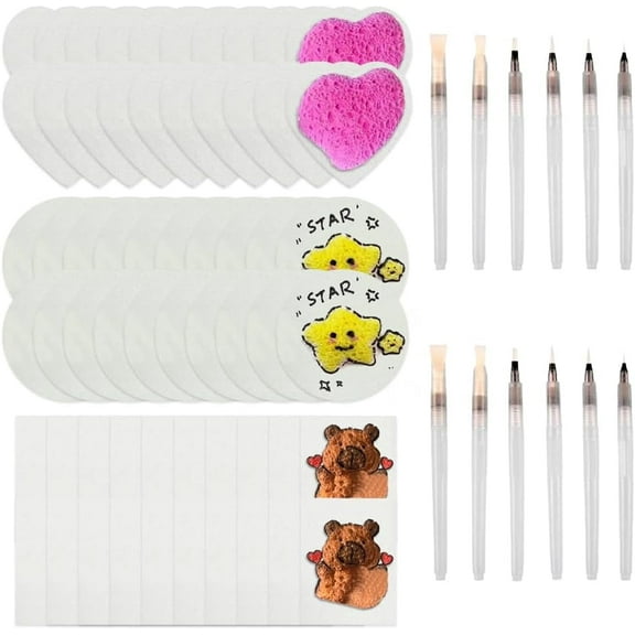 Magic Foam Texture Painting Kit with 12 Colors, 3D Drawing Canvas ...