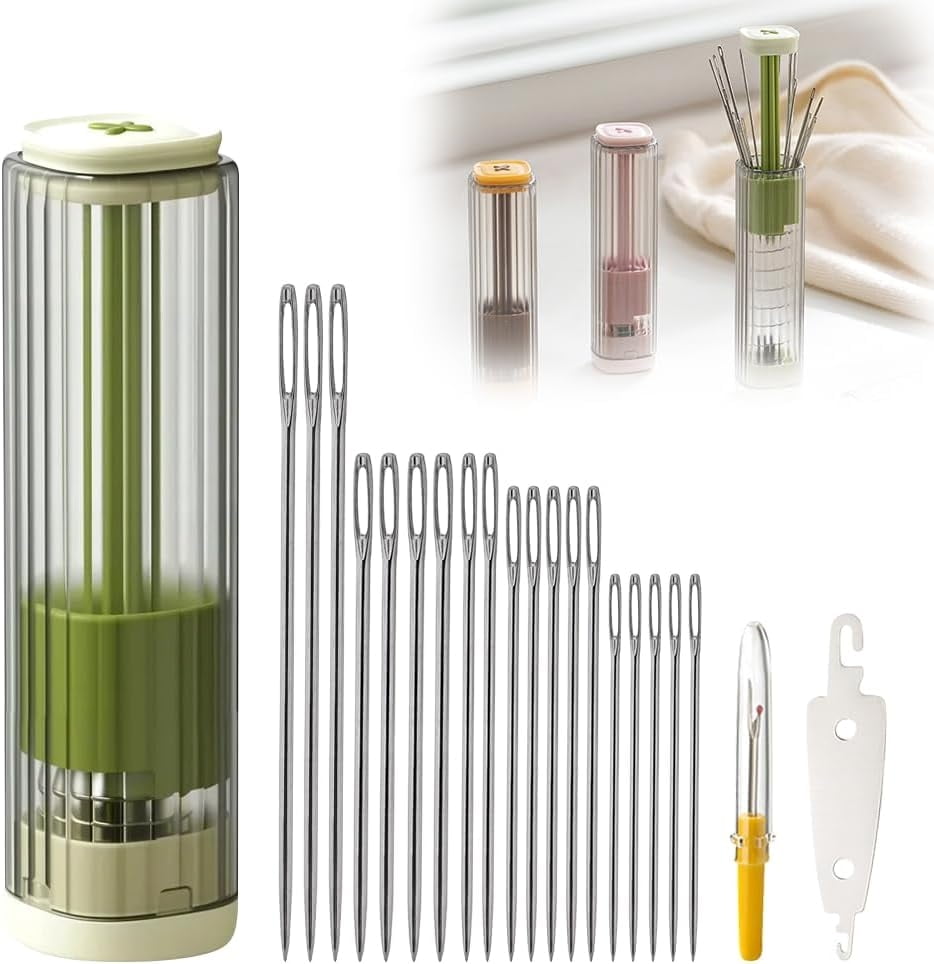 2025 New Magnetic Needle Case with Sewing Needles, Threader ...