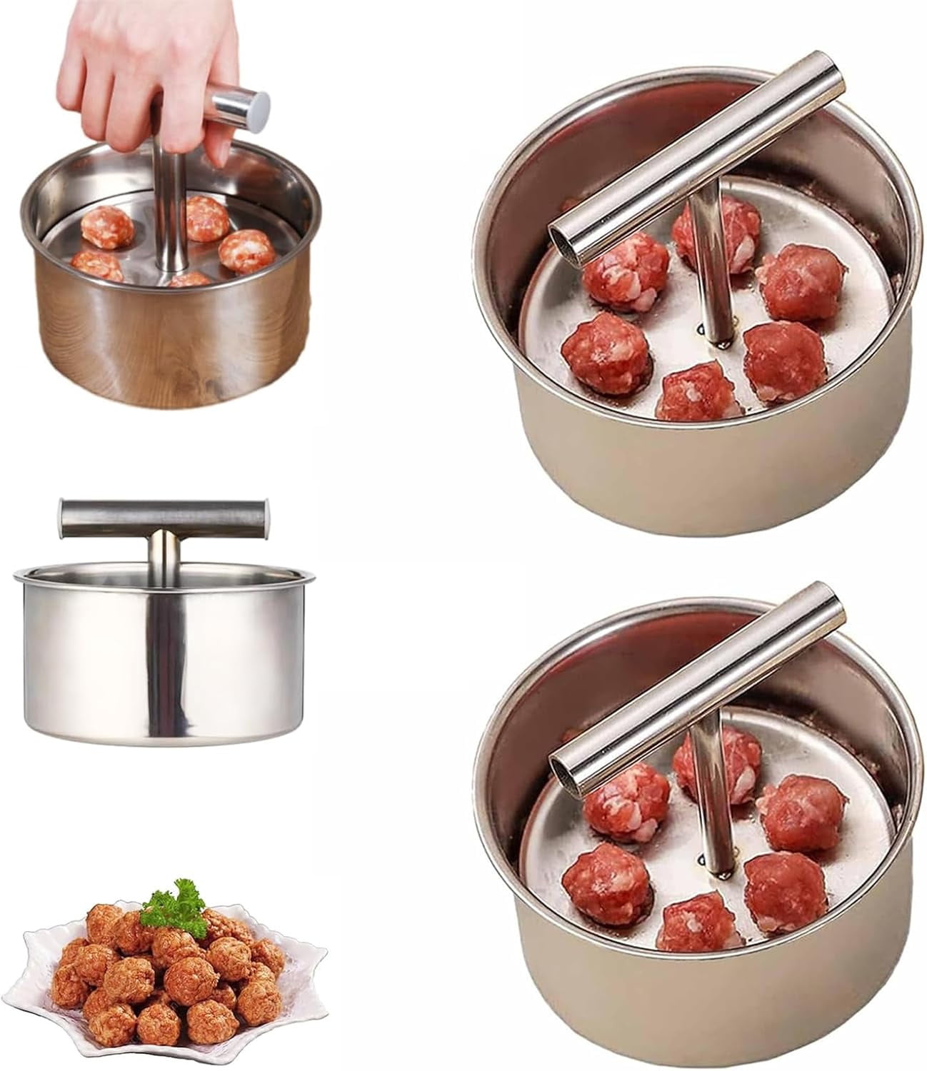 2025 New Meatball Maker Tool, Stainless Steel Meatball Maker, 6/12 ...