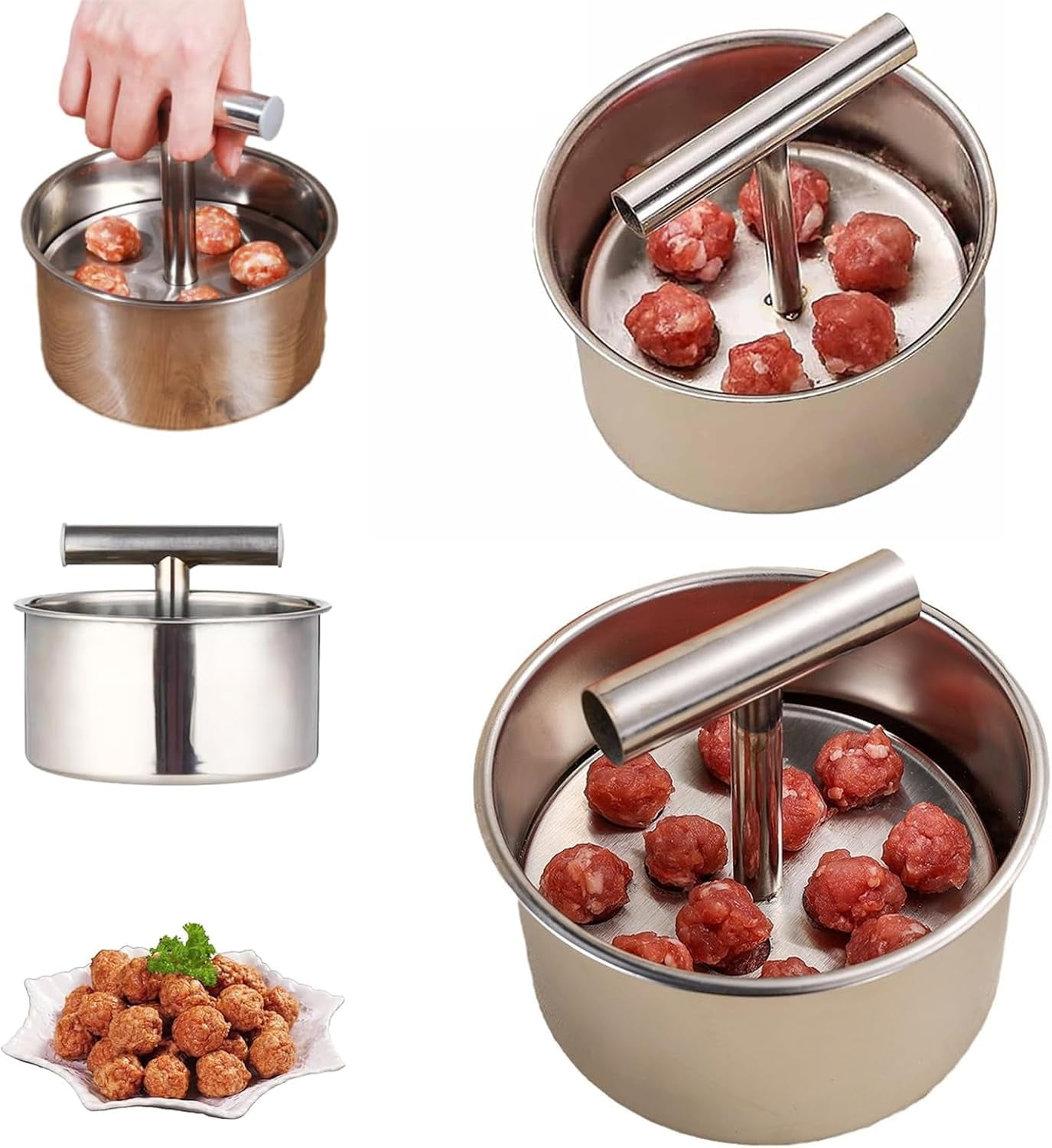 2025 New Meatball Maker Tool, Stainless Steel Meatball Maker, 6/12 ...