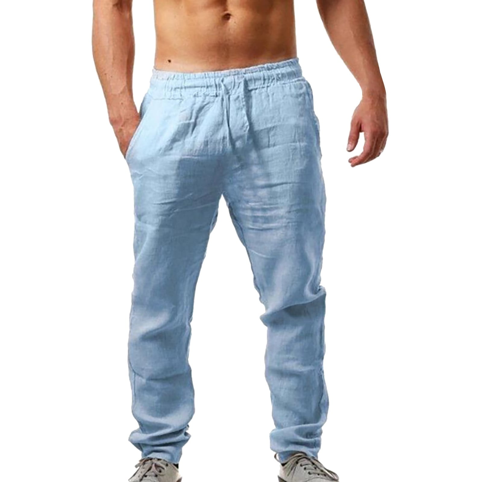 2025 New Men's Elastic Glitter Foam Pants Solid Color Breathable Warm ...