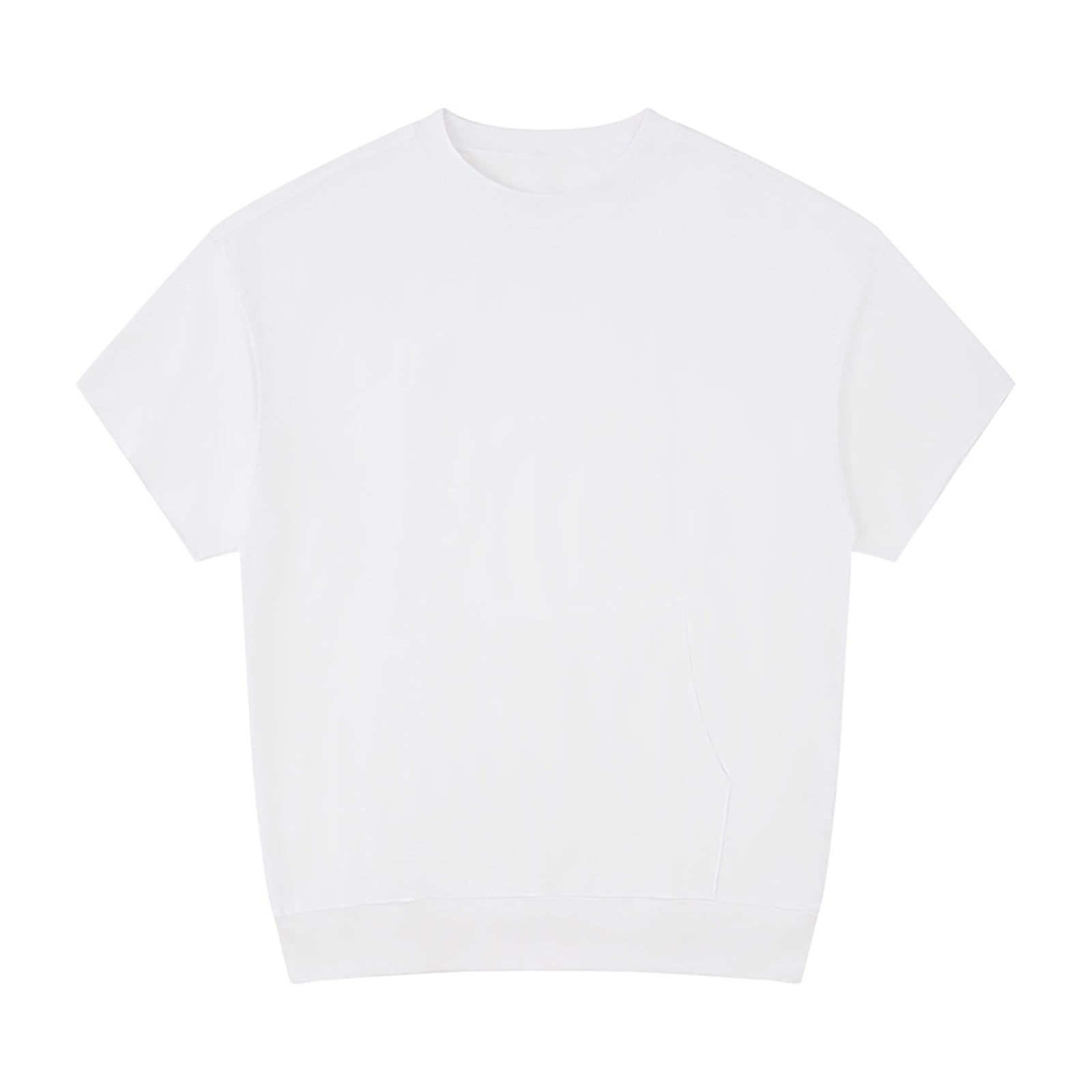 2025 New Men's Heavy Pocket T Shirt Short Sleeve Loose Fit Basic Solid ...