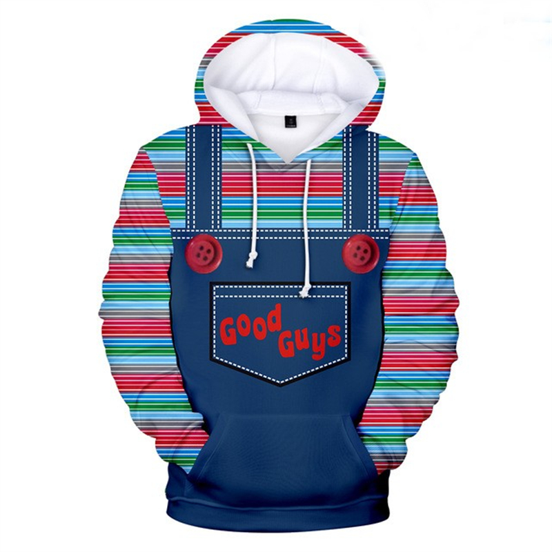 2025 New Men's Hoodies - 3D Full - Print Horror Movie Chucky Hoodie ...
