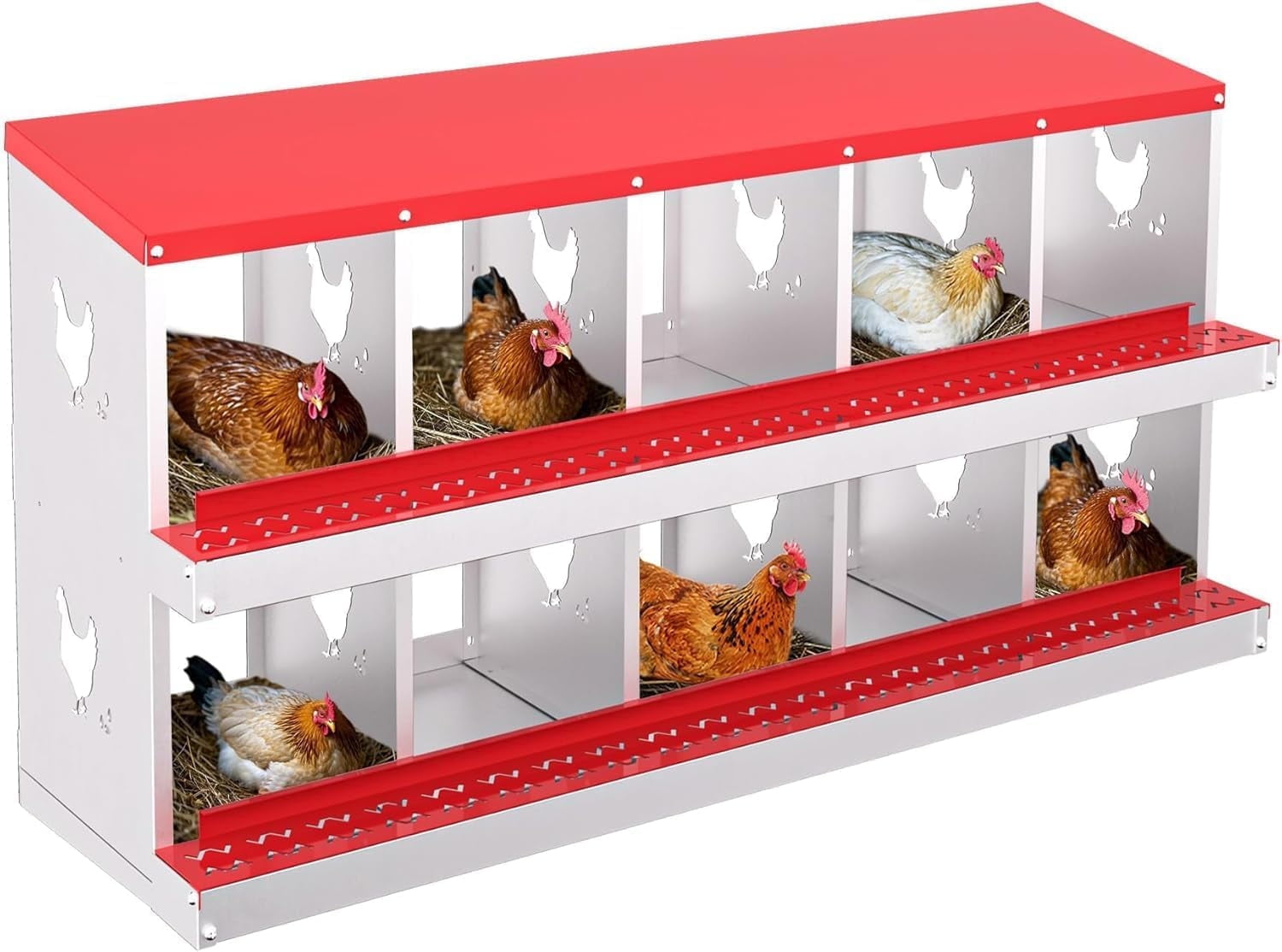 2025 New Metal Chicken Nesting Boxes, Heavy-Duty Galvanized Steel Egg ...