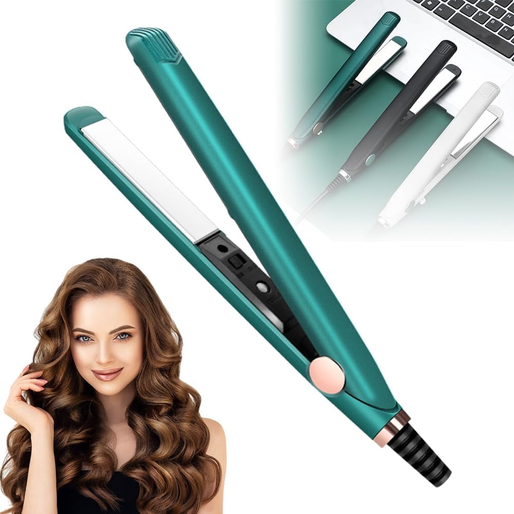 2025 New Mini Dual Purpose Curling Iron, 2-in-1 Curling Wand Flat Iron ...
