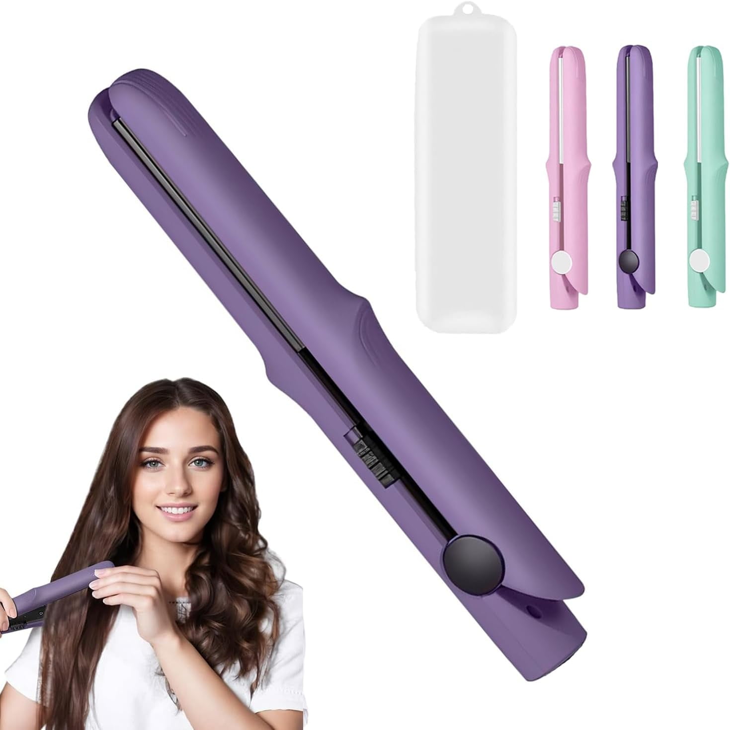 2025 New Mini Dual Purpose Curling Iron,2-in-1 Mini Curling Wand & Flat ...