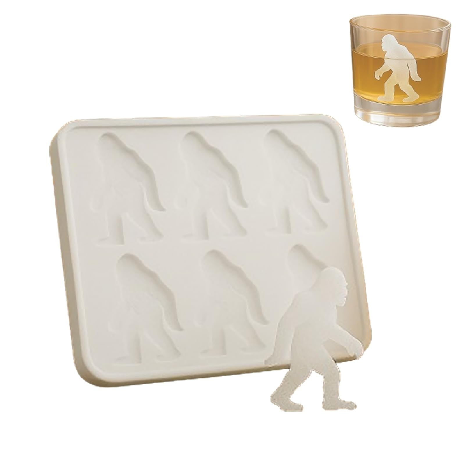 2025 New Monster Ice Mold, Dinosaur 6 Cavity Silicone Ice Cube Tray ...