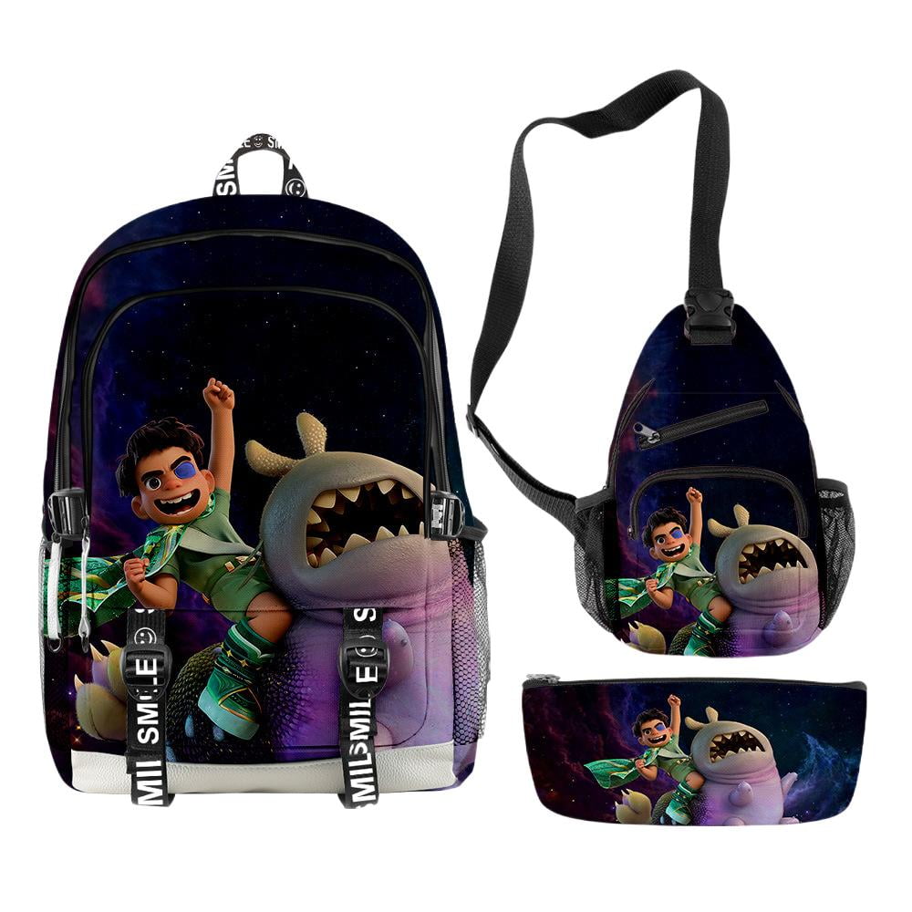 2025 New Movie Earthman Elio Cartoon 3D Printed Backpack Pencil Case ...
