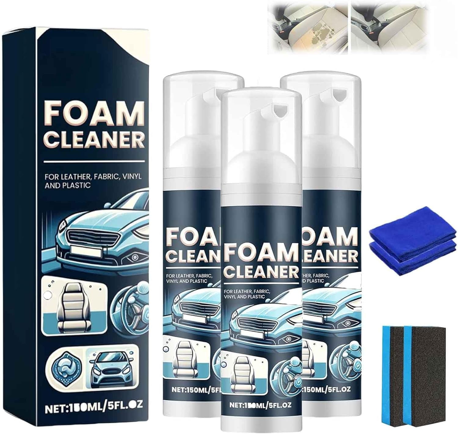 2025 New Multi-function Car Interior Foam Cleaner, Seat Cleaner for Car Detailing, 𝐂𝐚𝐫 Interior ...