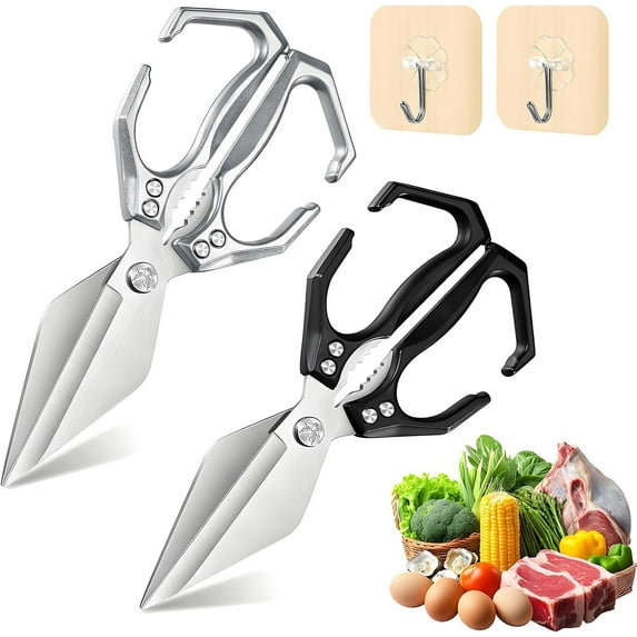 2025 New Multifunctional Heavy-Duty Kitchen Shears, 2 in 1 Multifunctional Heavy-Duty Kitchen ...