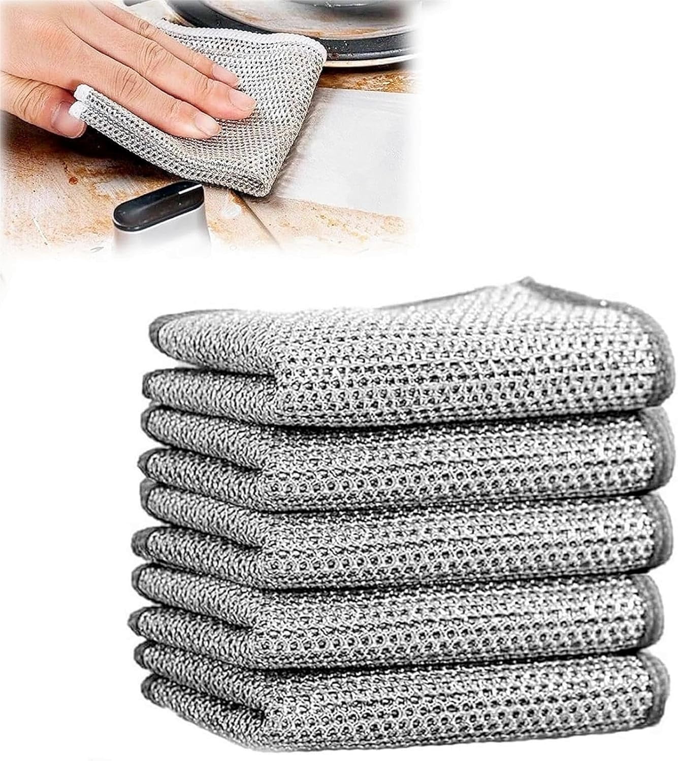 2025 New Multipurpose Wire Dishwashing Rags for Wet and Dry, Non ...