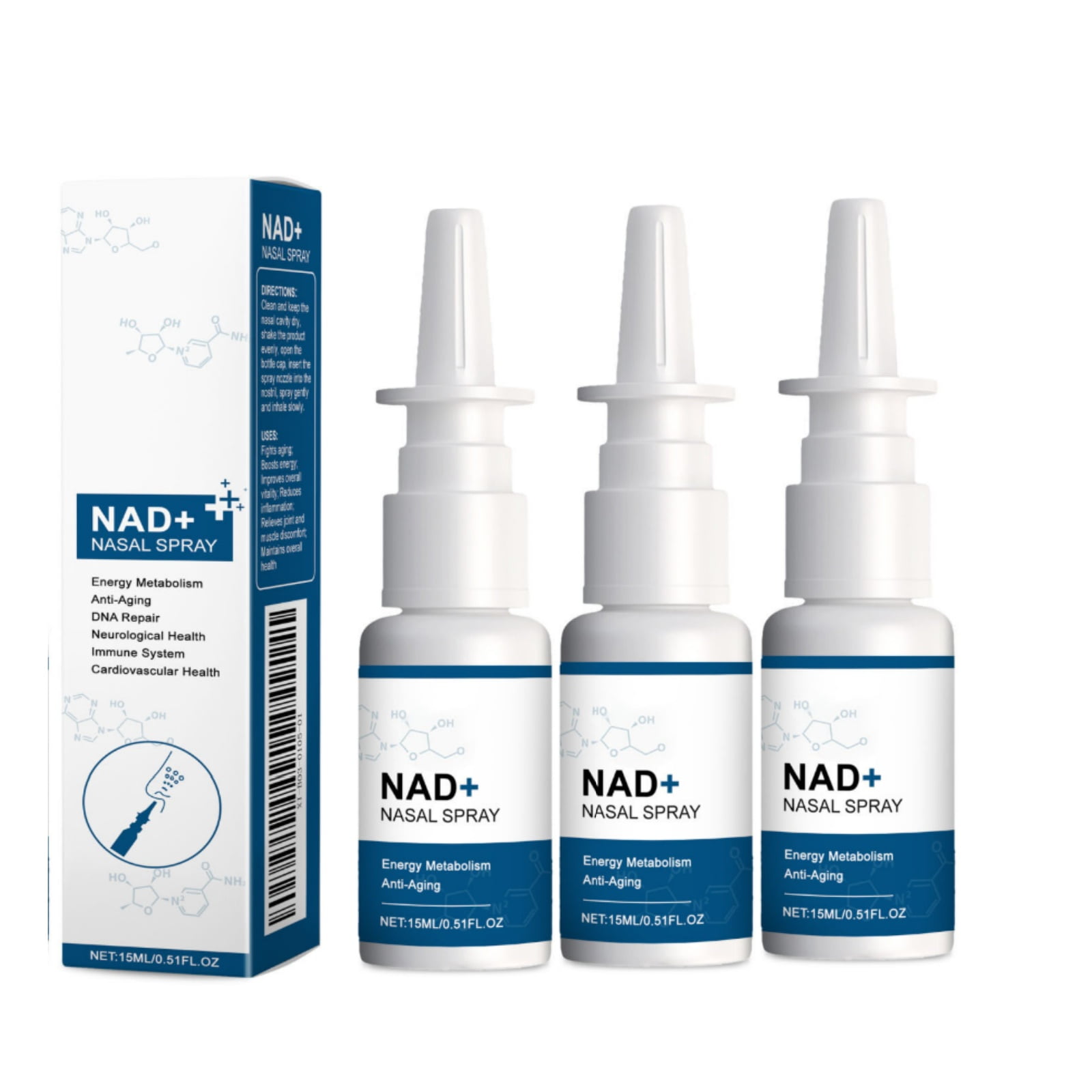 2025 New Nad+ Nasal Spray Nasal Congestion and Discomfort Clean Nasal ...