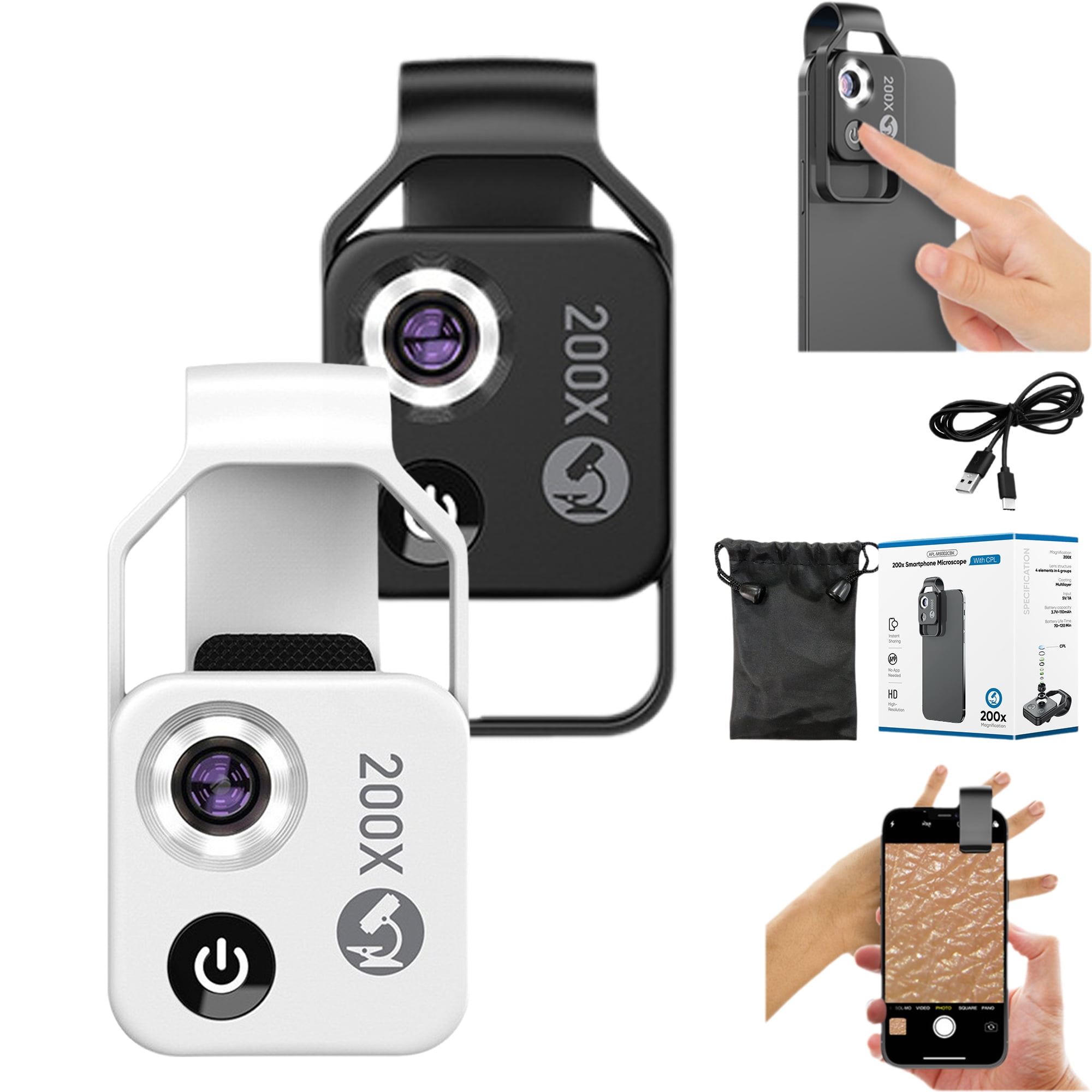 2025 New Nano Zoom 200x for iPhone, Pocket Microscope Camera, Zoom Lens ...
