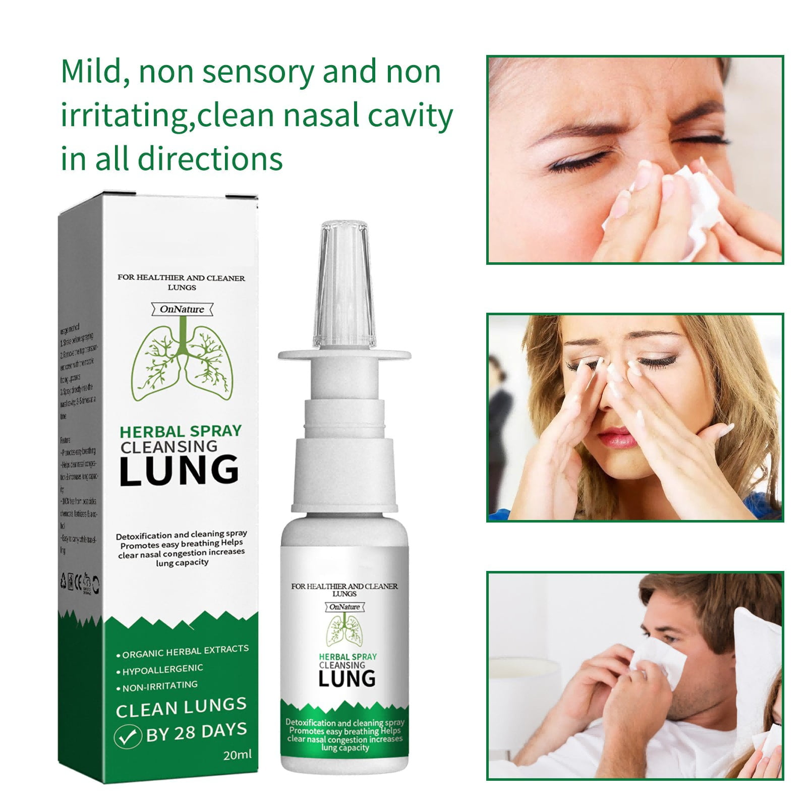 2025 New Nasal Spray Congestion Clean Nasal Passages. Natural ...