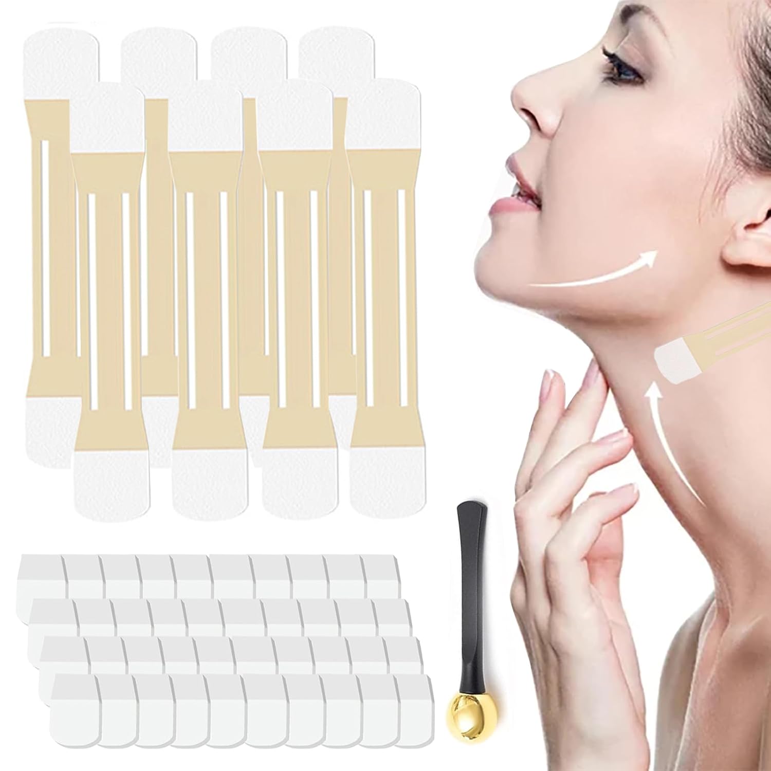 2025 New Neck Lift Tape Invisible Behind Neck,40Pcs Neck Tape Lifting ...