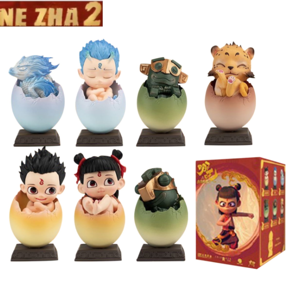 2025 New Nezha 2 Action Figures Blind Box,1PC Nezha Easter Shell ...