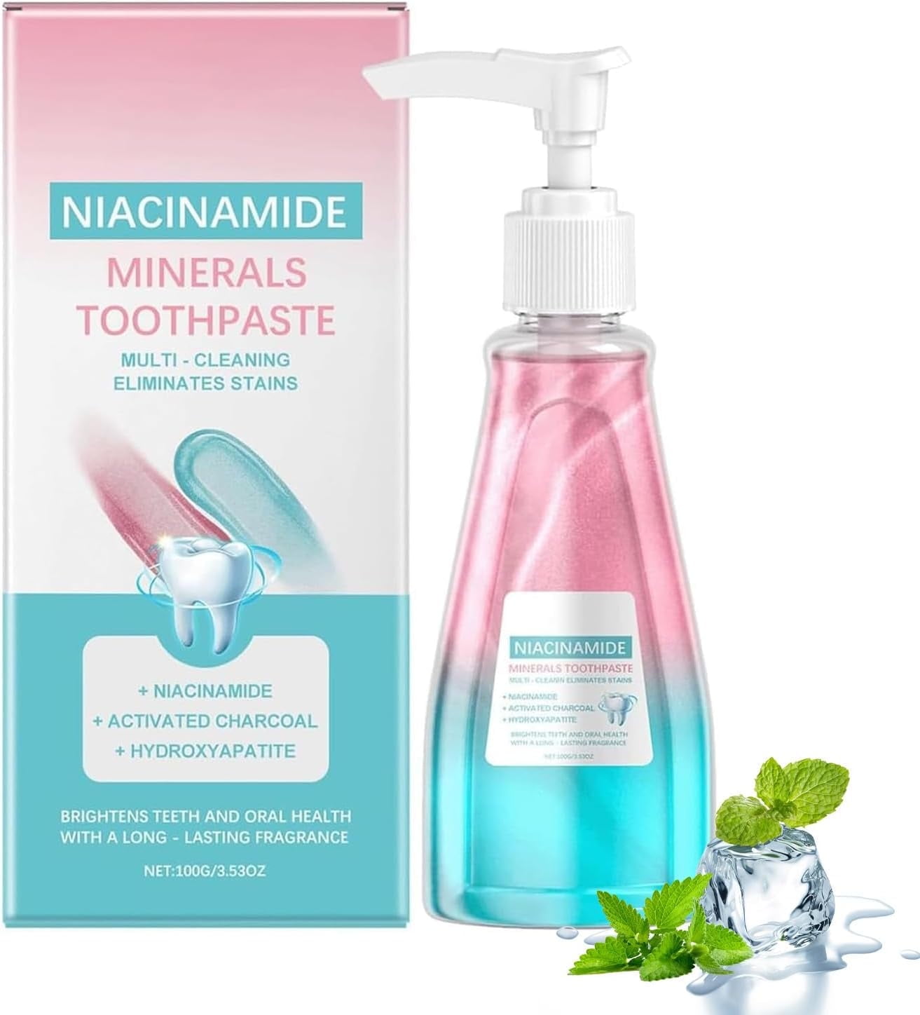 2025 New Niacinamide Toothpaste,Niacinamide Whitening Toothpaste,Triple Whitening for Sensitive ...