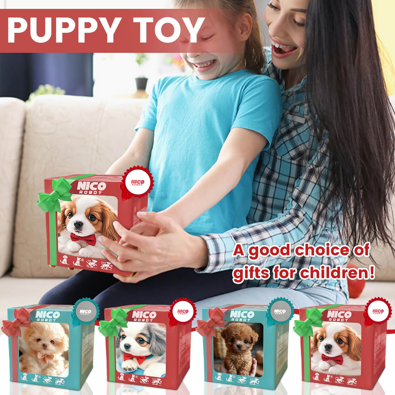 2025 New Nicoo Robot Dog for Kids Childs Adults, Robotic Puppy, My ...