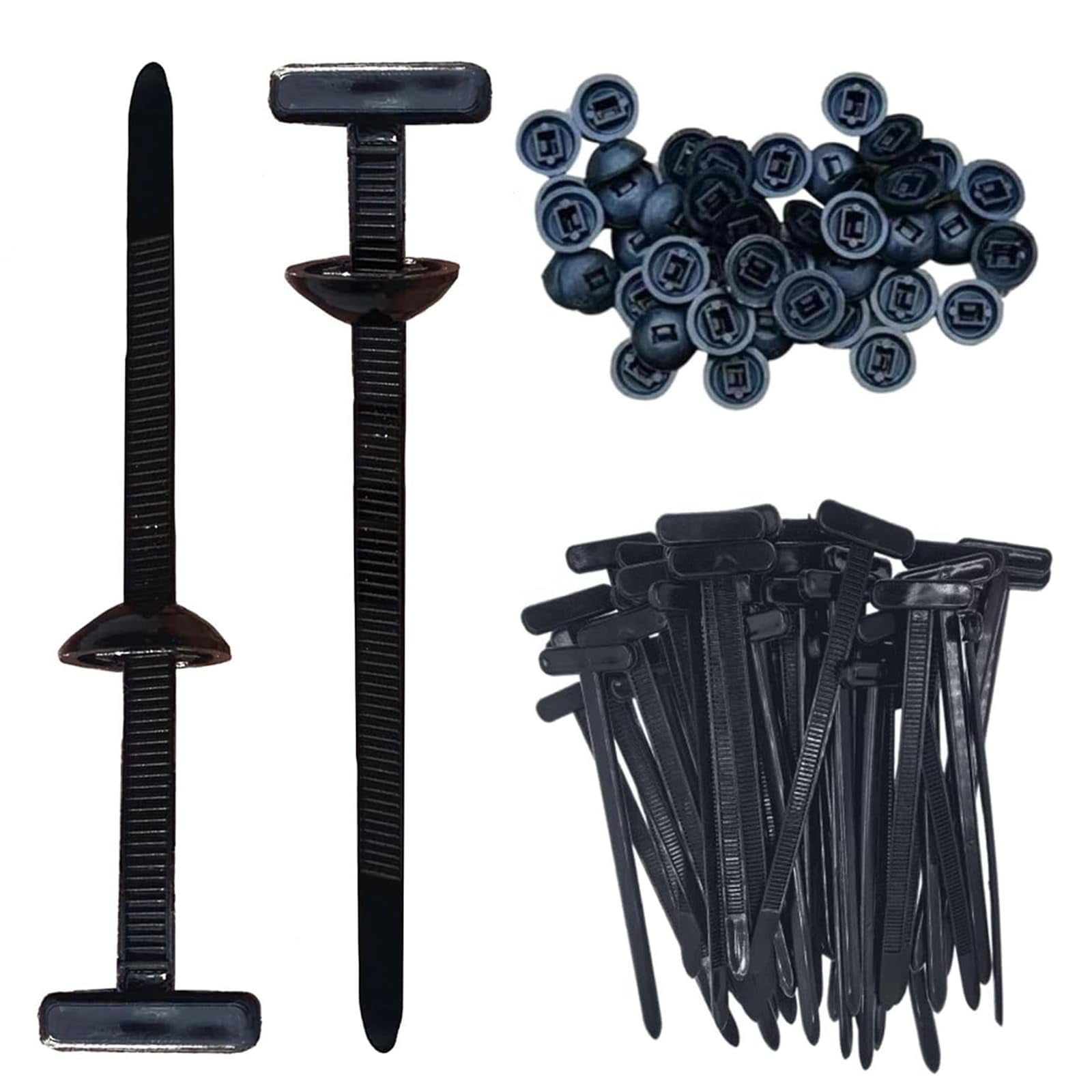 2025 New Nylon Cable Tie Nylon Zip Ties Holder, 100PCS Pin and Button ...
