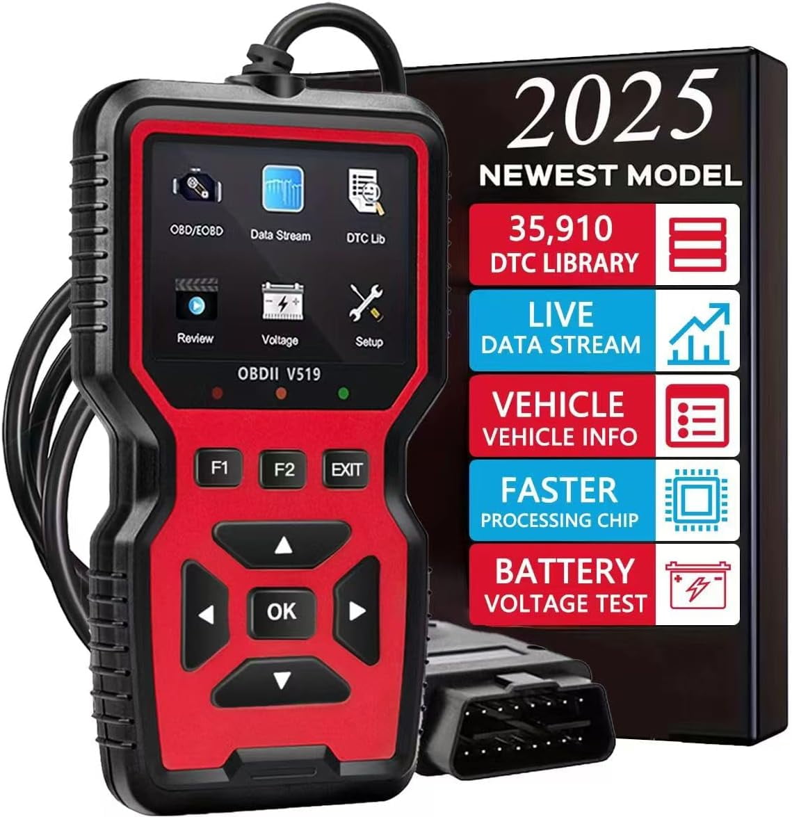 2025 New OBD2 Scanner Diagnostic Tool - Check Engine Light Code Reader ...