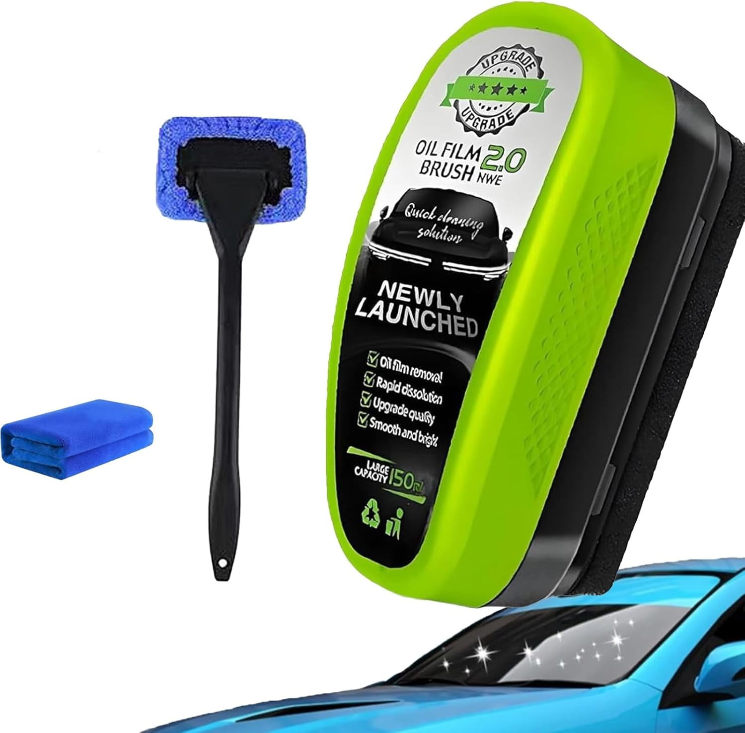 2025 New Oil-Free Car Glass Brushes, Automotive Oil Film Cleaning Brush ...