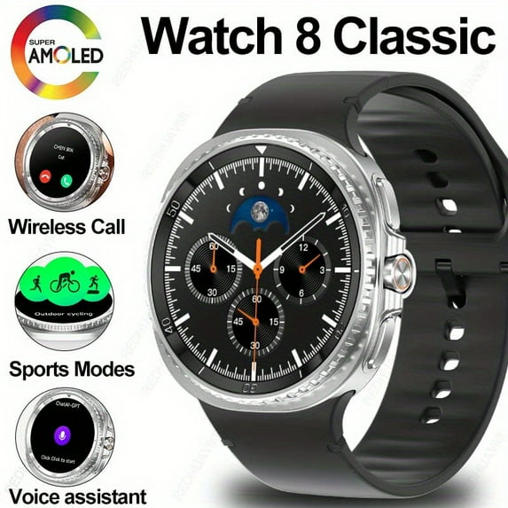 2025 New Original Smart Watch 8 Classic Unisex - 1.43'' AMOLED Screen ...