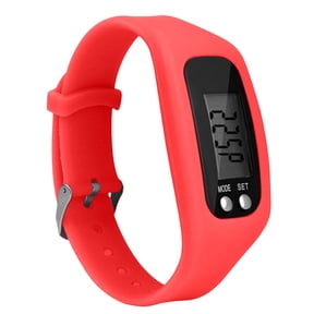 Simple Step Counter Walking Exercise Pedometer with Clip in Red ...