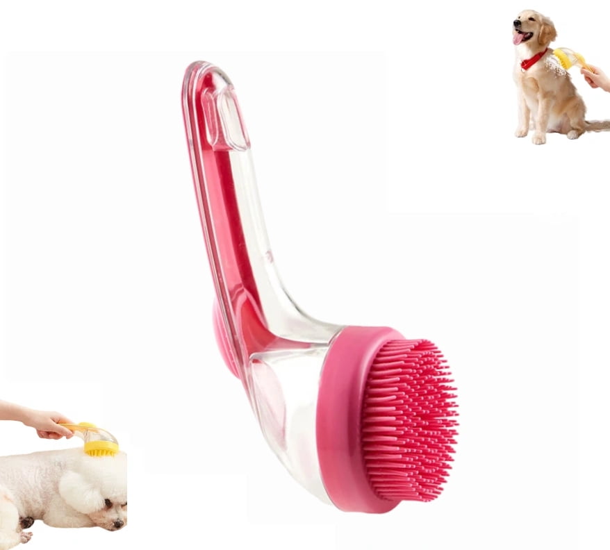 2025 New Pet Bath Brush, 2 in 1 Grooming Massage Scrubber with Shampoo ...