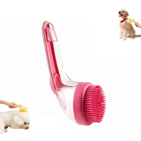 2025 New Pet Bath Brush, 2 in 1 Grooming Massage Scrubber with Shampoo ...