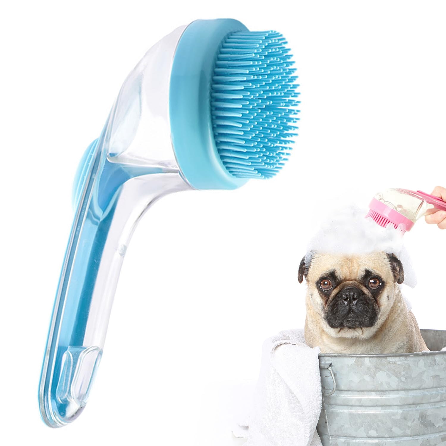 2025 New Pet Bath Brush, Dog Scrubber for Bath,Dog Grooming Massage ...