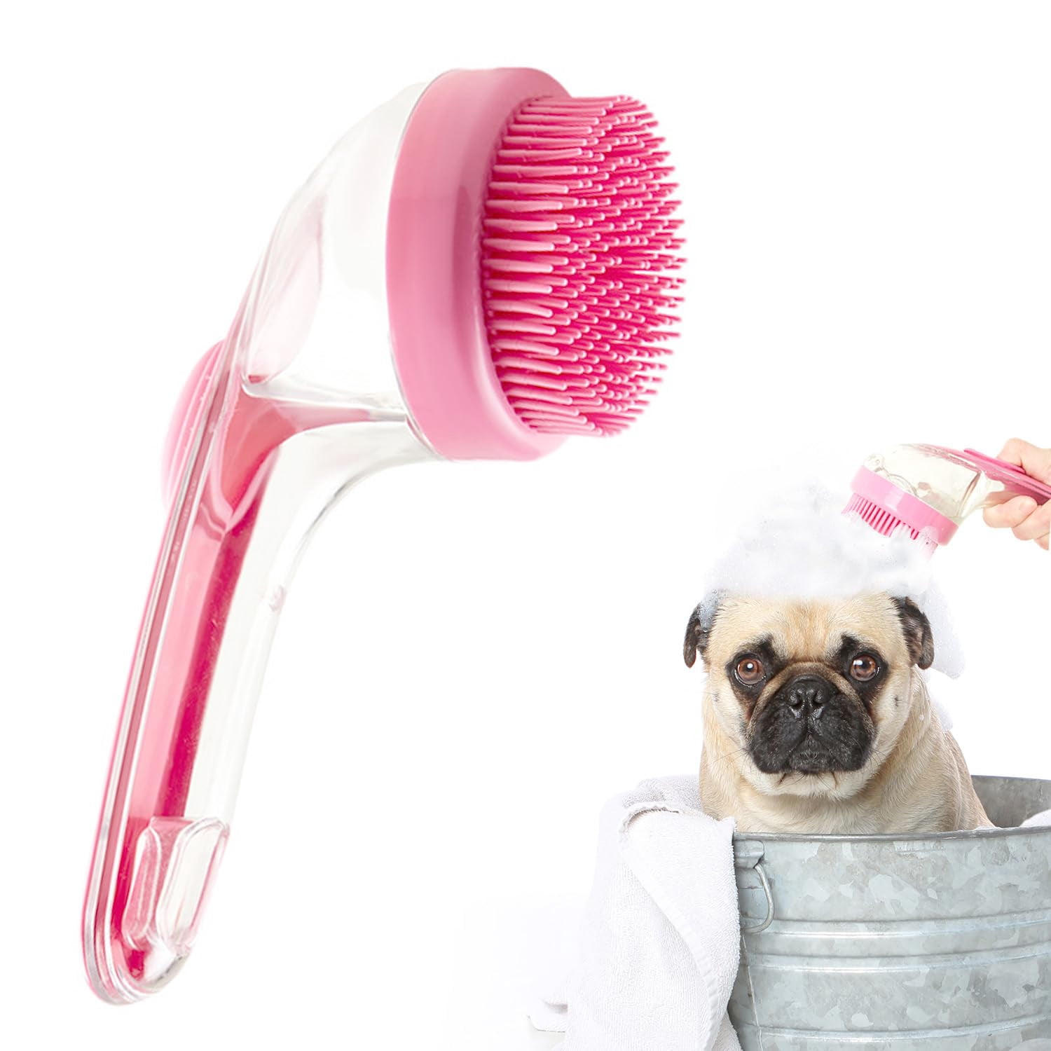 2025 New Pet Bath Brush, Dog Scrubber for Bath,Dog Grooming Massage ...