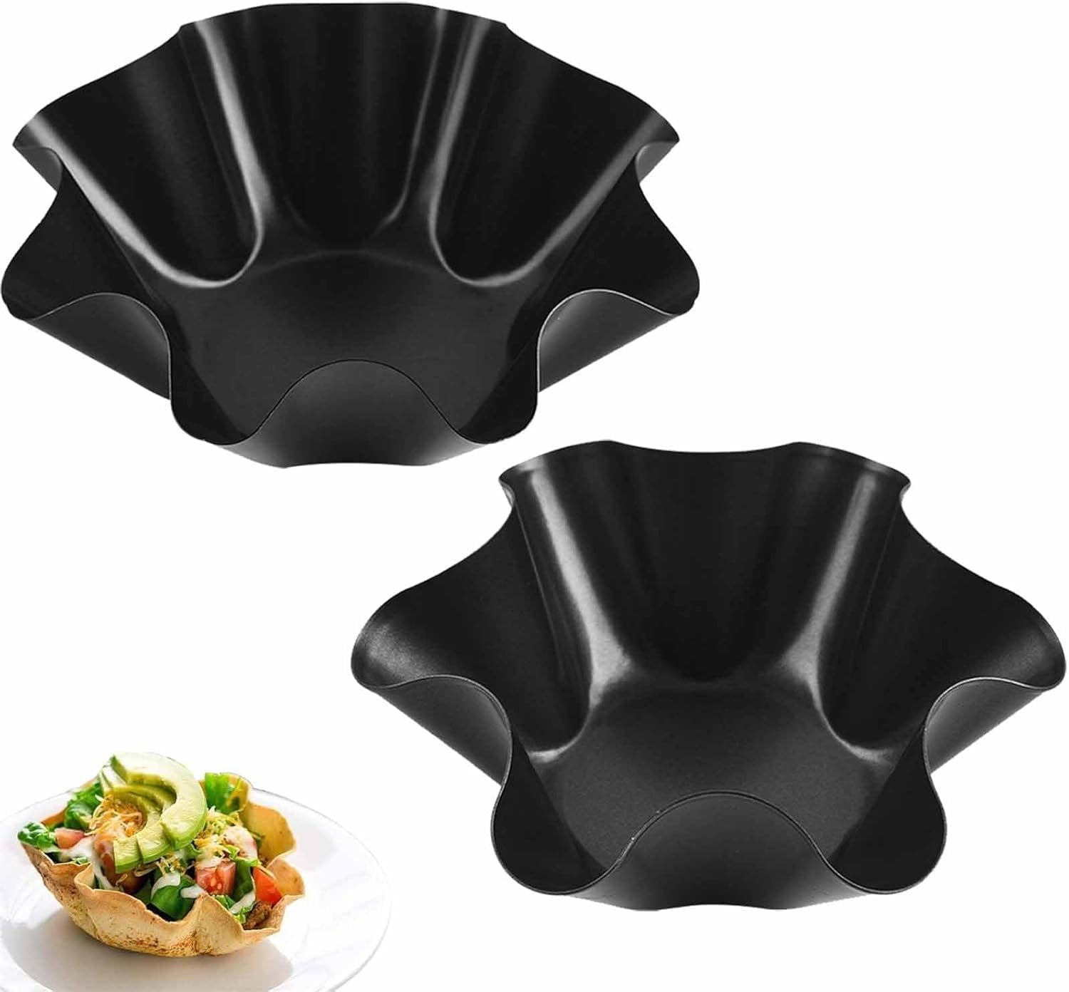 2025 New Petal Shape Carbon Steel Baking Bowl, Taco Bowl Shell Maker ...
