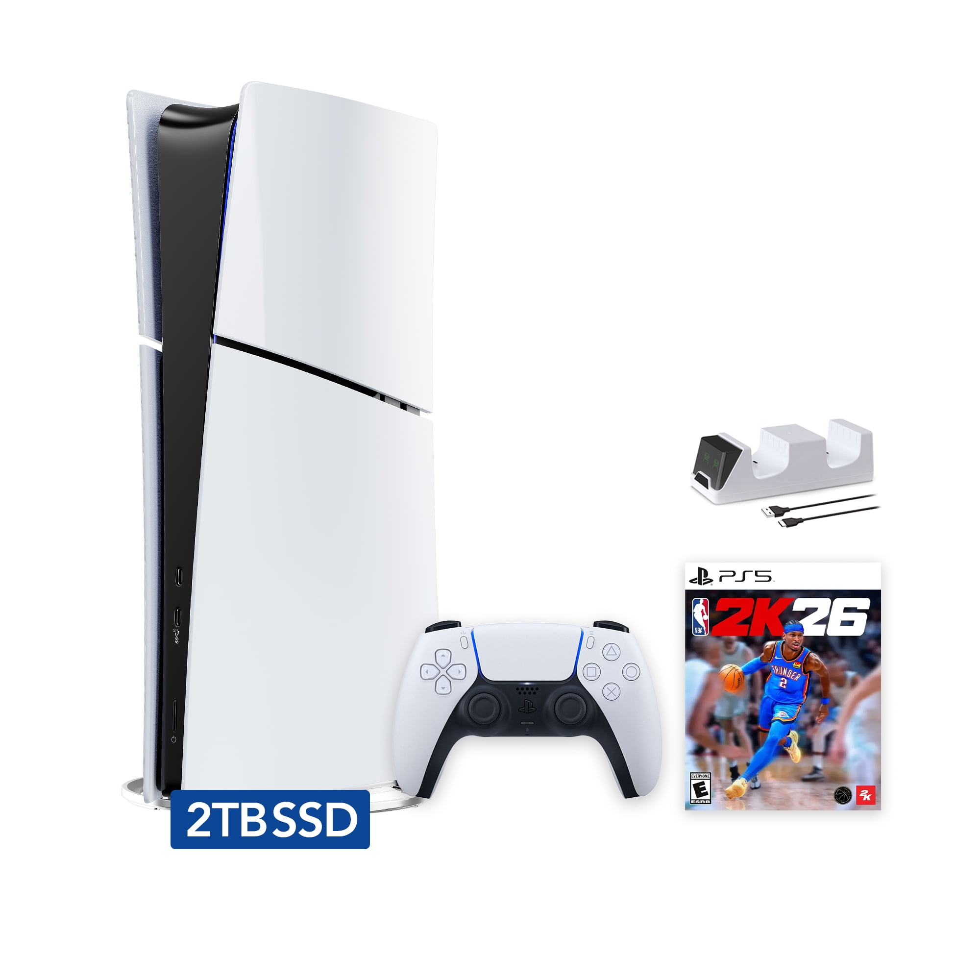 2025 New PlayStation 5 Slim Upgraded 2TB Digital Edition NBA 2K26 ...