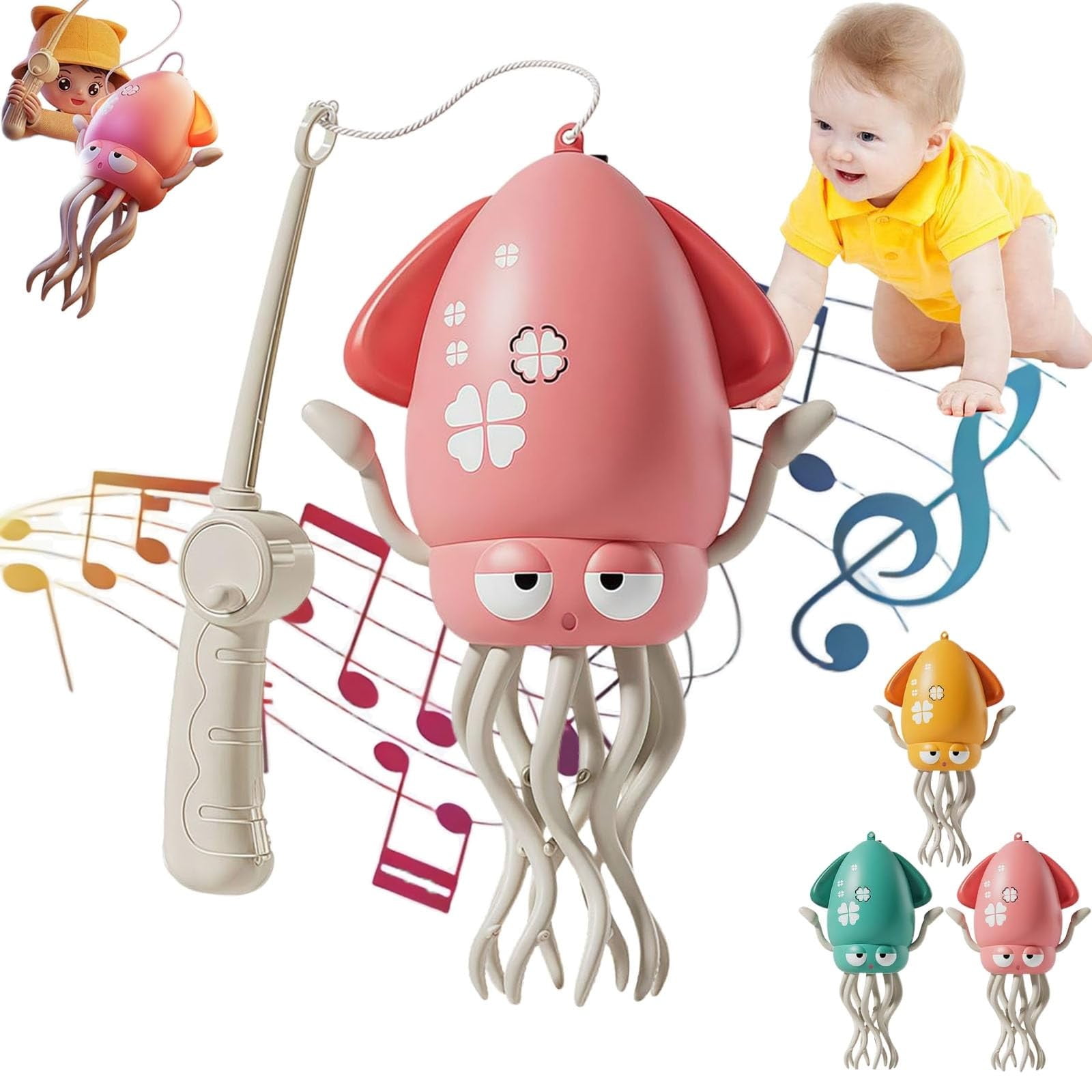 2025 New Playful Magic Electric Dancing Octopus Toy, Crazy 8-Leg ...