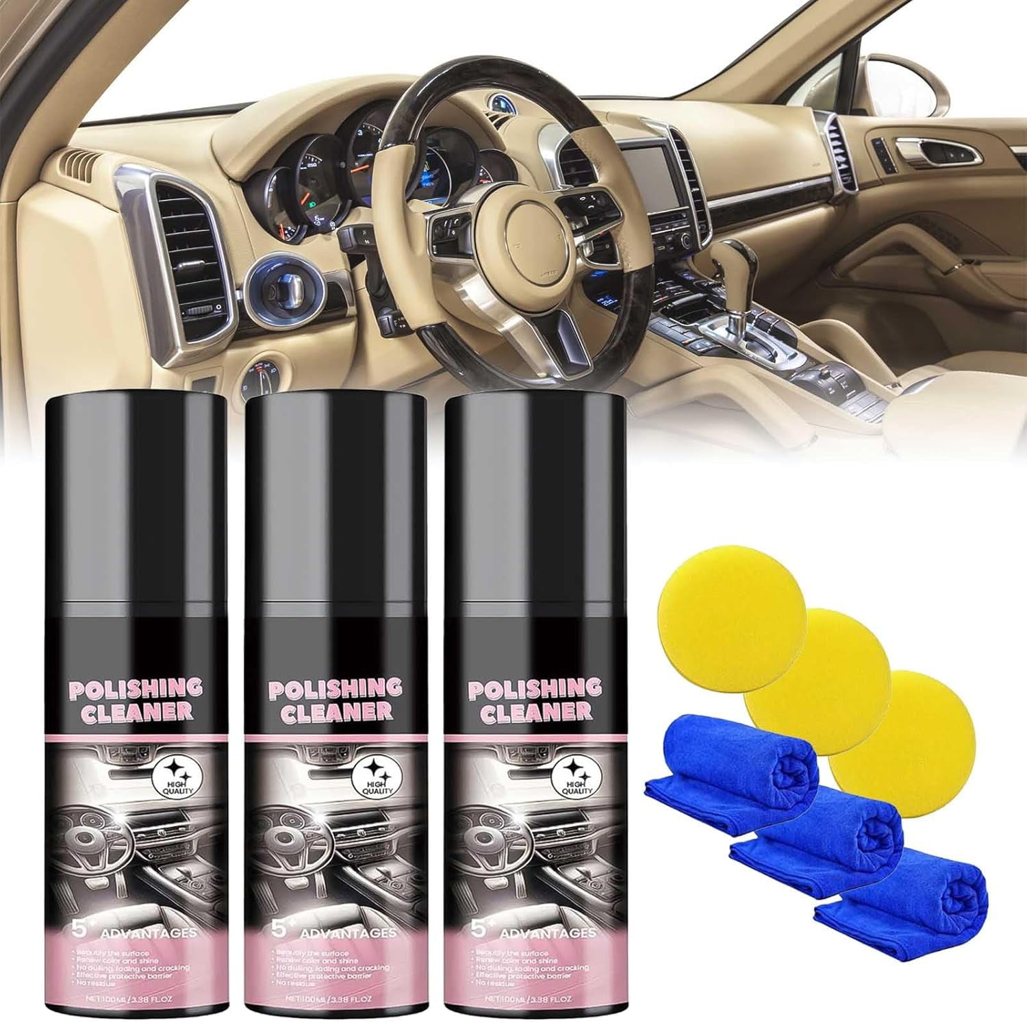 2025 New Polishing Cleaner, Polishing Cleaner Car Interior, Vehicle ...